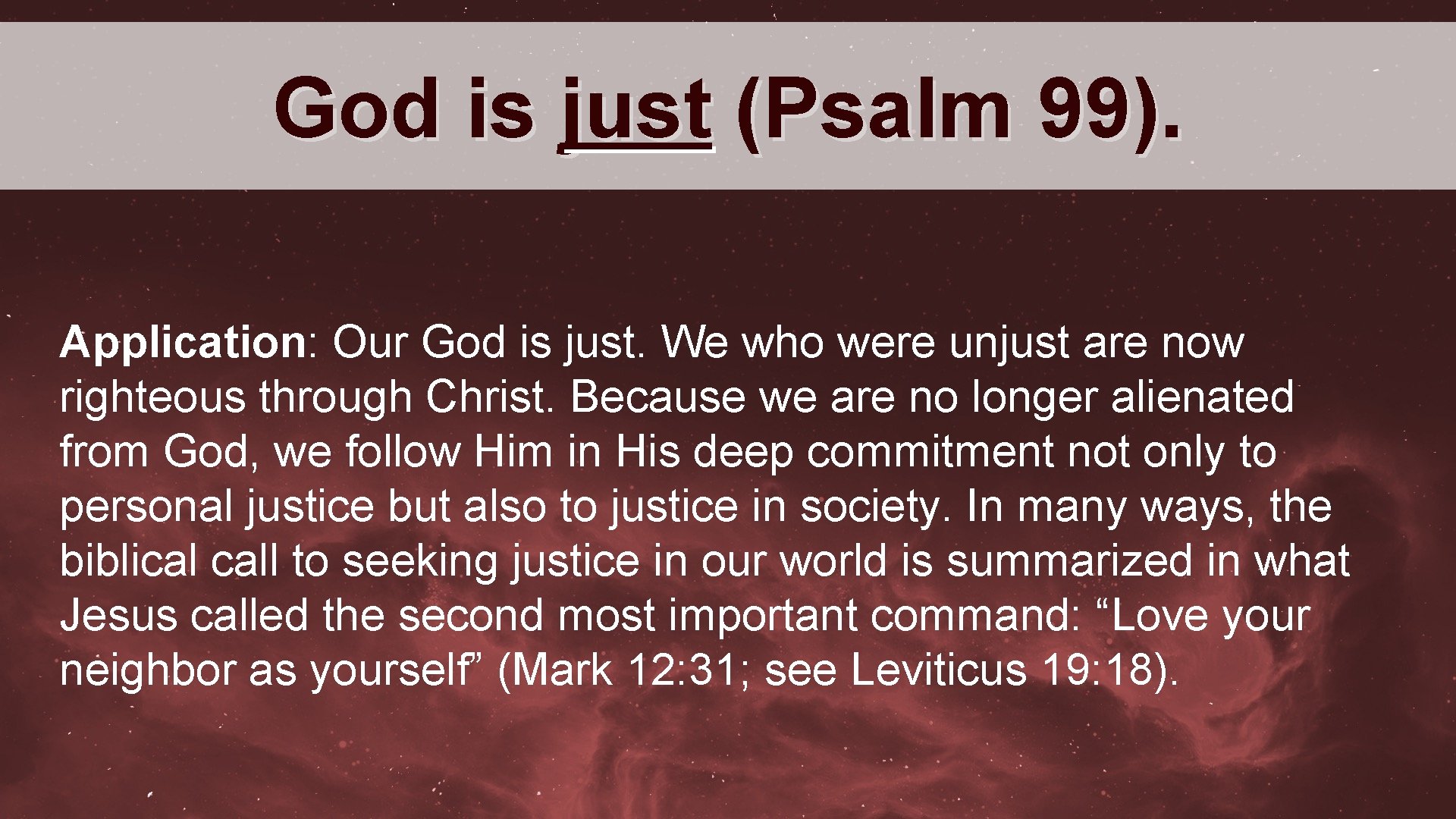 LESSON 6 Gods Holy and Righteous Character INTRODUCTION