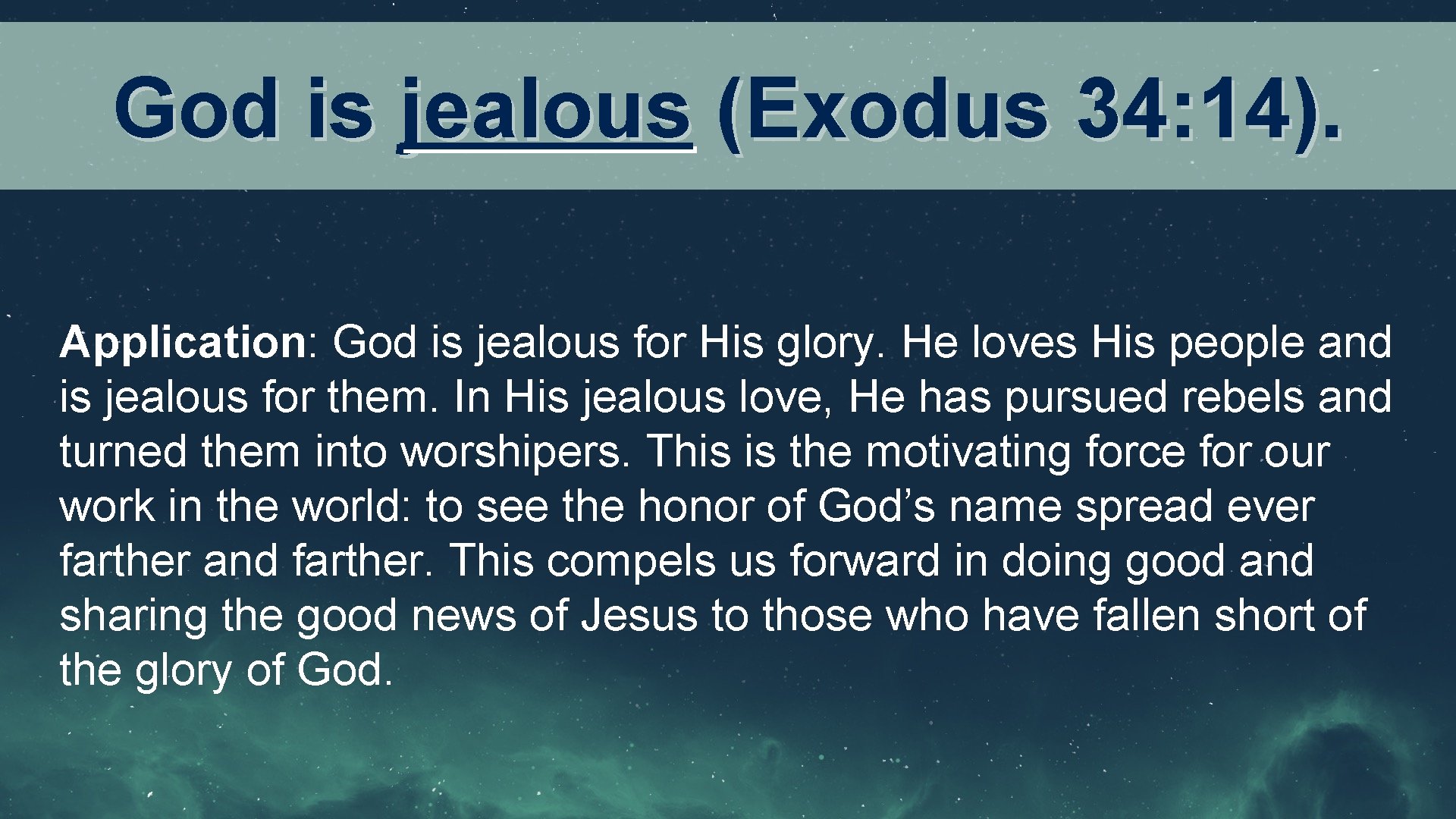 LESSON 6 Gods Holy and Righteous Character INTRODUCTION