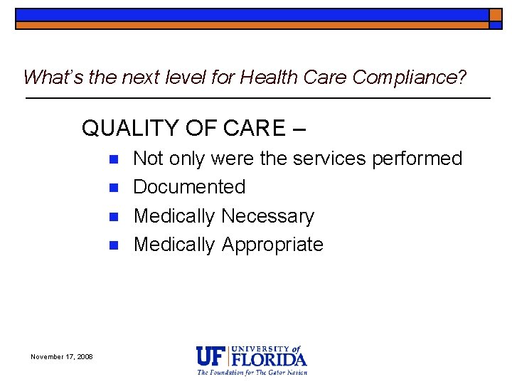 Compliance An Overview of Health Care Integrity Programs
