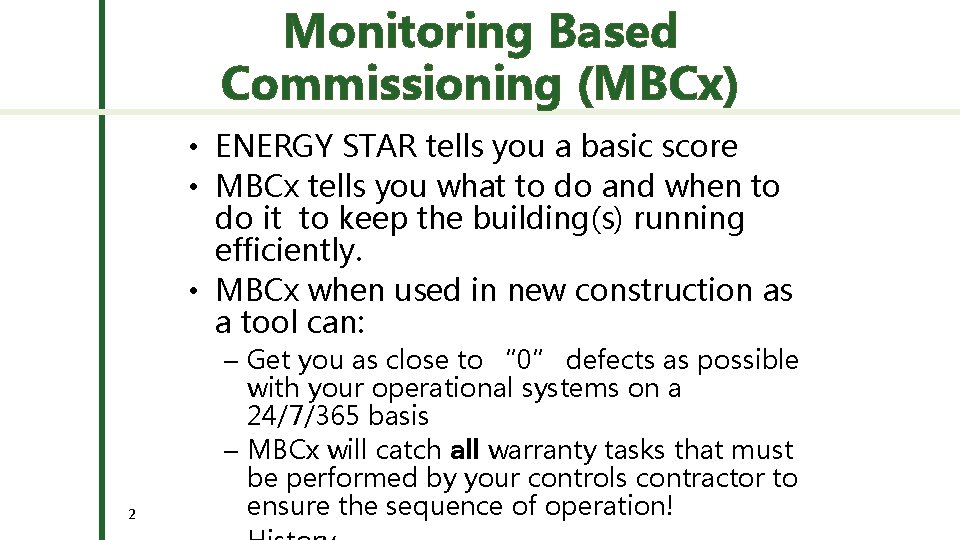 MonitoringBased Commissioning what is it and how can