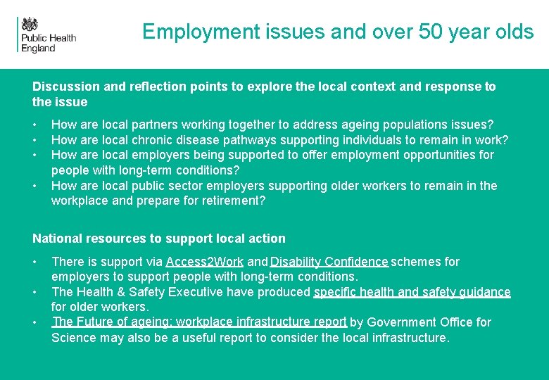 Work Worklessness and Health Local Infographic Tool Tower