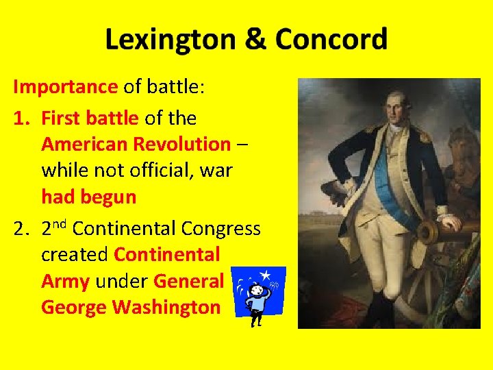 Major Events of the American Revolution Lexington Concord