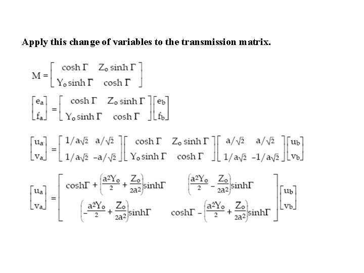 NETWORK MODELS OF TRANSMISSION LINES AND WAVE BEHAVIOR