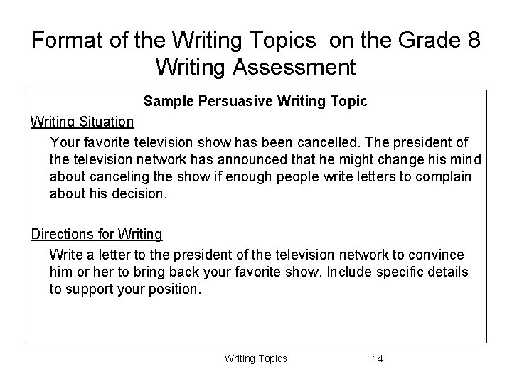 Georgia Grade 8 Writing Assessment How the Grade