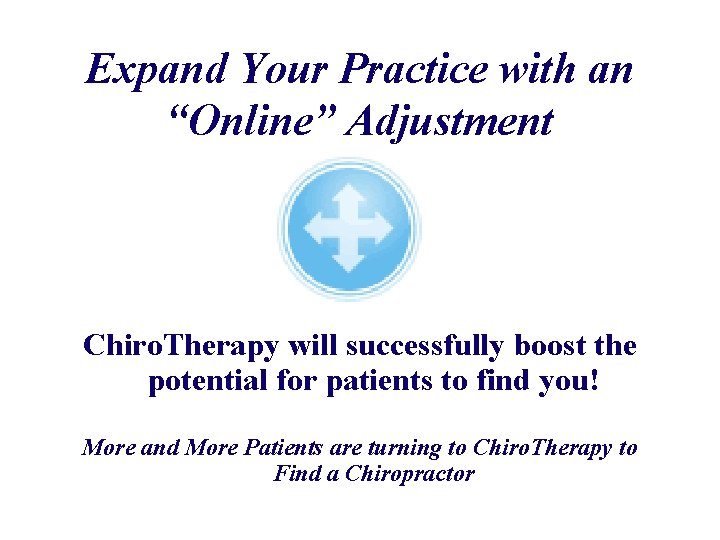 Transform Chiro Therapy com Into A Professional WebBased
