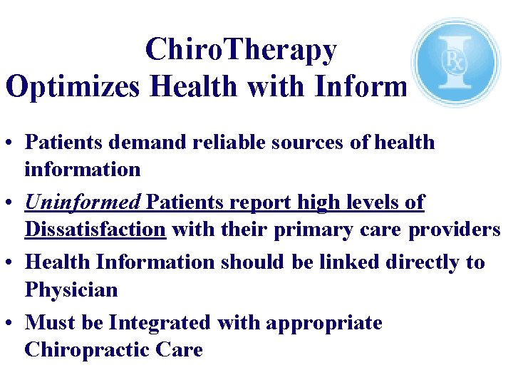 Transform Chiro Therapy com Into A Professional WebBased