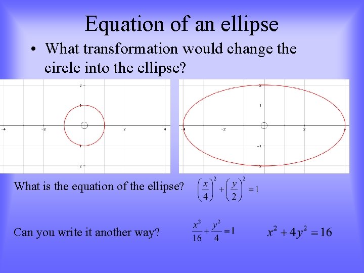 Conics Conic Sections 1 Circle A circle is