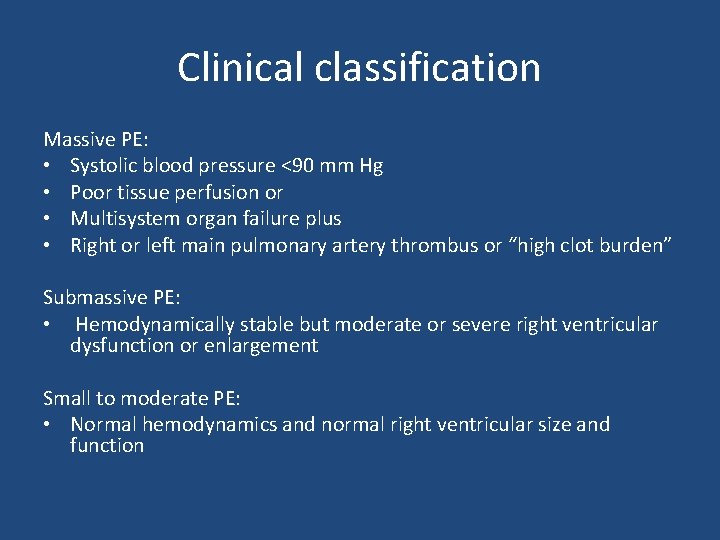 ACUTE PULMONARY EMBOLISM Part I Etiology Clinical features