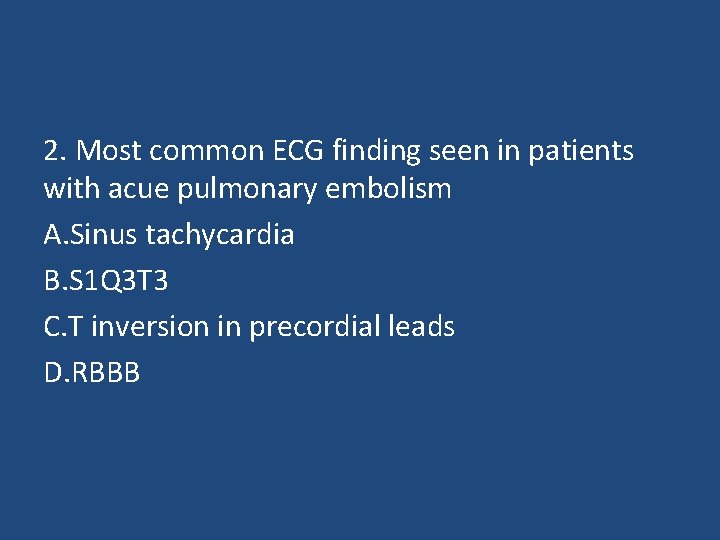 ACUTE PULMONARY EMBOLISM Part I Etiology Clinical features
