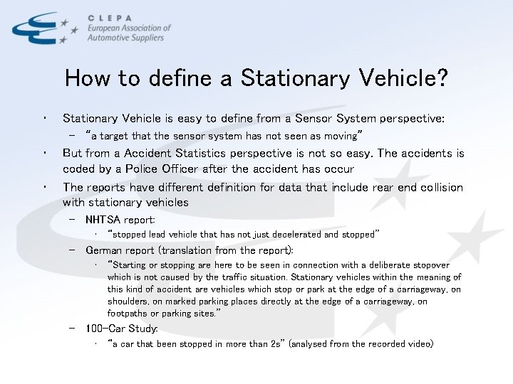 AEBSLDWS02 05 RearEnd Accident Statistics Stationary Vehicles vs