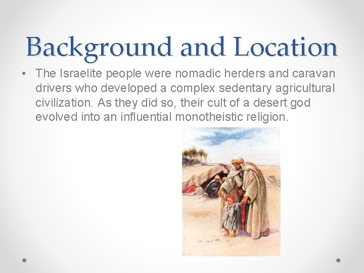 Israel 2000 500 b c e Background and