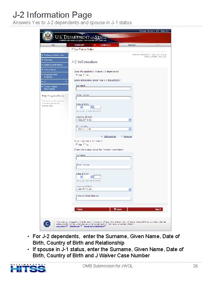 DS3035 Form for OMB Submission J Visa Waiver