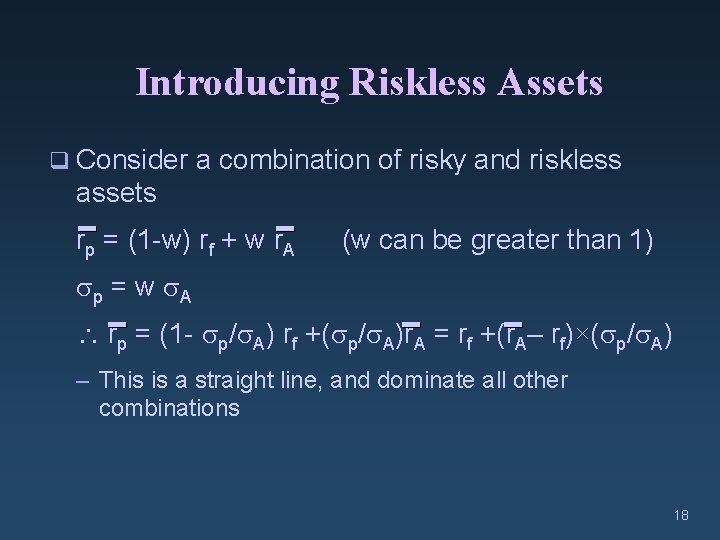 Chapter 6 Efficient Diversification Two Sources of Risk