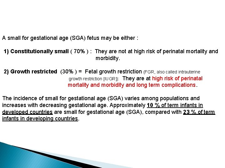 Fetal growth restriction FGR Dr Seham Abufraijeh Normal