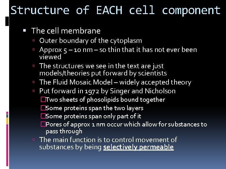 CELLS THE BASIC UNIT OF LIFE Every living