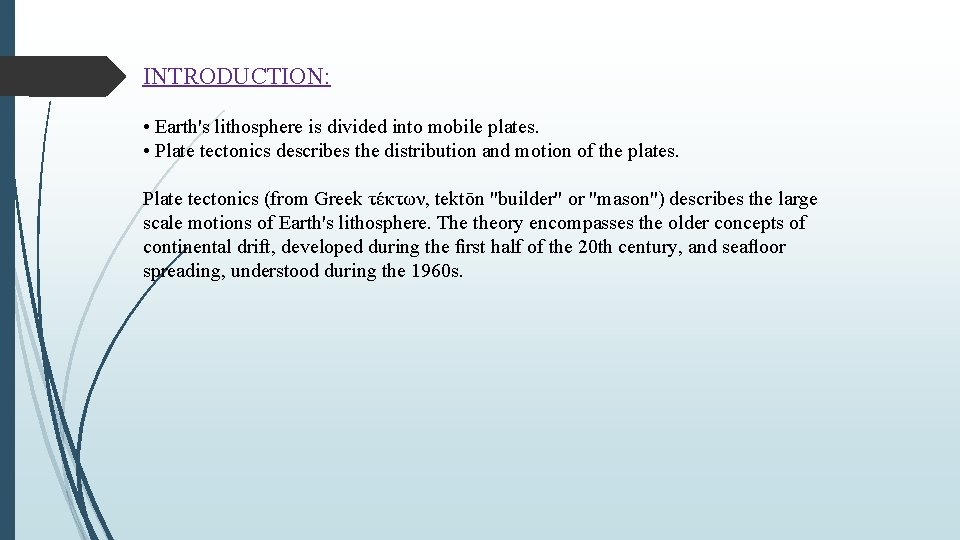 CC 1 GEOTECTONICS AND GEOMORPHOLOGY Unit 1 Geotectonics