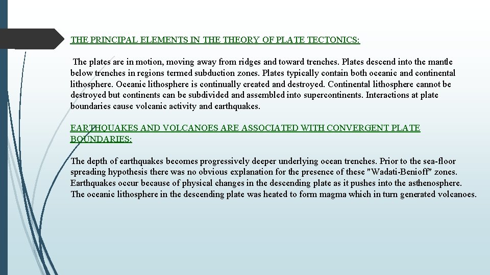 CC 1 GEOTECTONICS AND GEOMORPHOLOGY Unit 1 Geotectonics