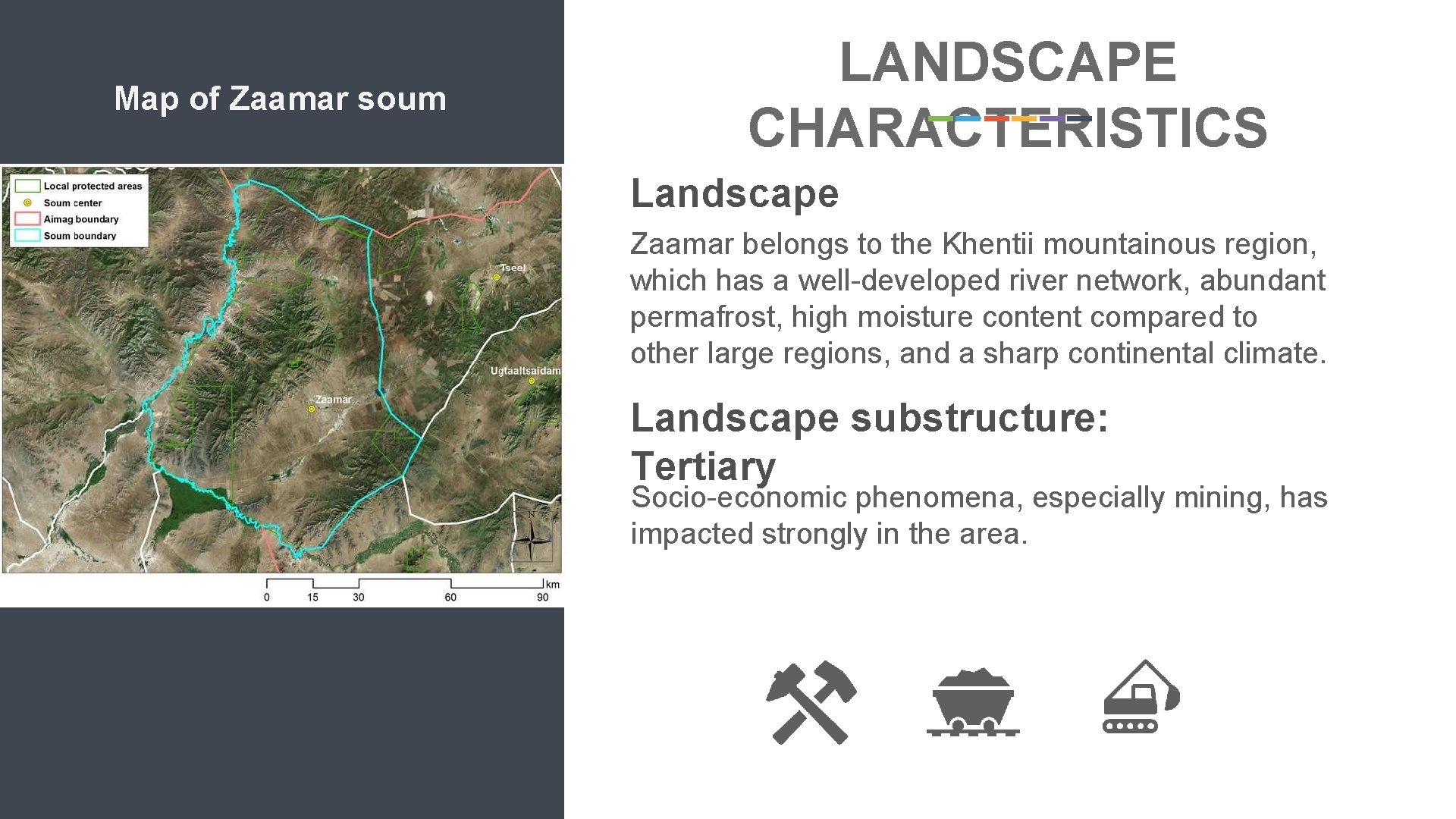 Environmental Issue in Zaamar Tuv province Mongolia LANDSCAPE
