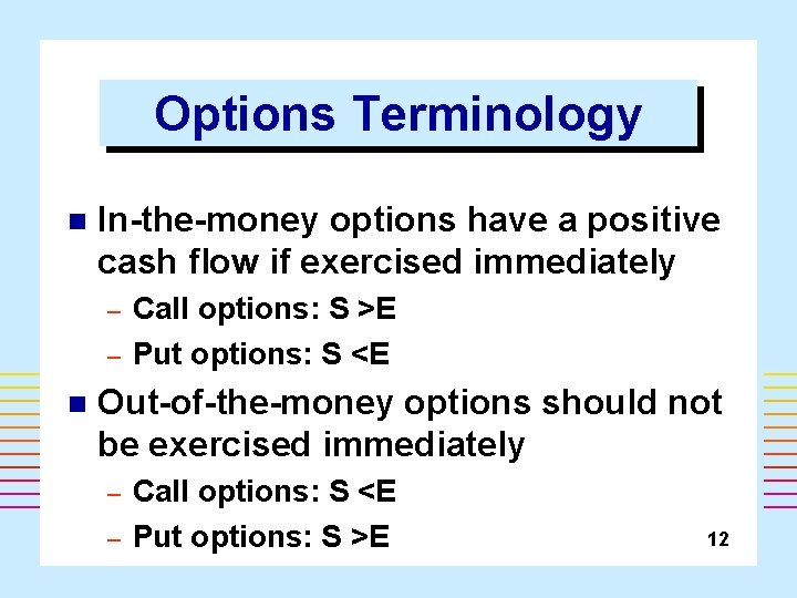 Options Chapter 17 Jones Investments Analysis and Management