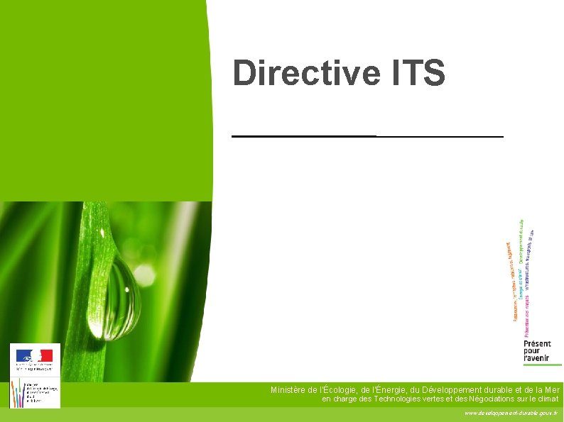 Directive ITS Ministre de lcologie de lnergie du