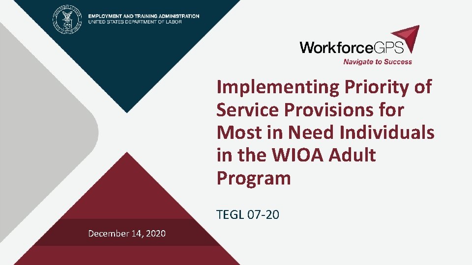 Implementing Priority of Service Provisions for Most in