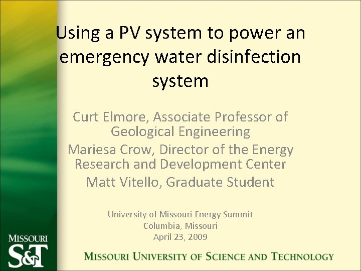 Using a PV system to power an emergency