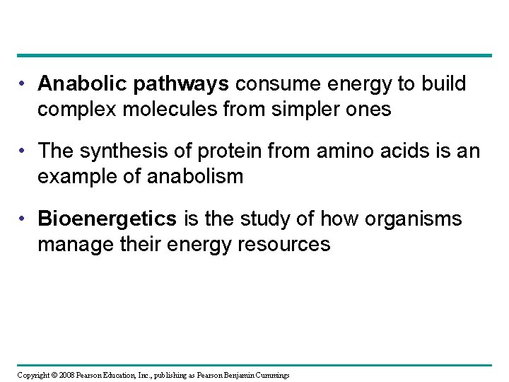 Chapter 8 An Introduction to Metabolism Power Point