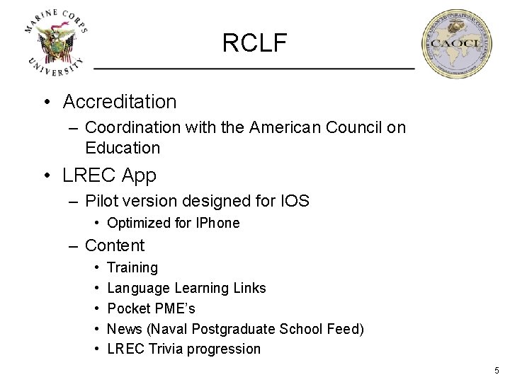 Center for Advanced Operational Culture Learning Marine Corps