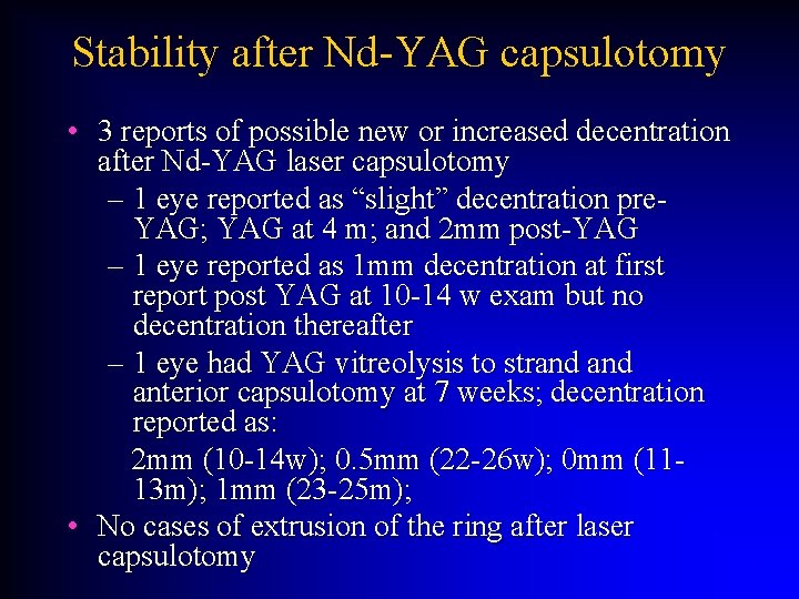 Description of the Morcher Capsular Tension Ring Invented