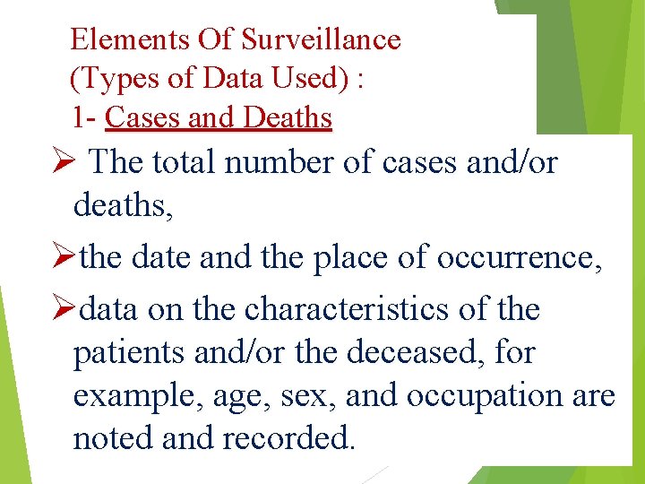 SURVEILLANCE OF COMMUNICABLE DISEASES by Prof Dr Mona