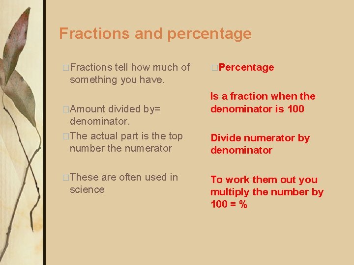 8 th October 2015 The mean range and