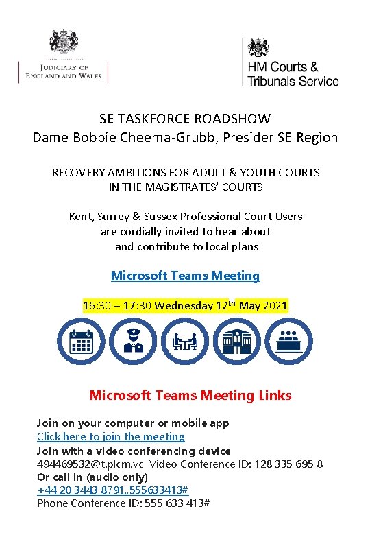 SE TASKFORCE ROADSHOW Dame Bobbie CheemaGrubb Presider SE