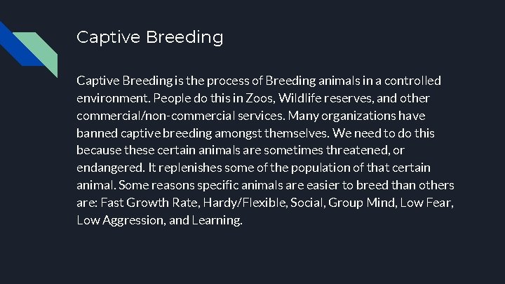 Topic 4 Captive Breeding Zoos Environmental Programs Wildlife