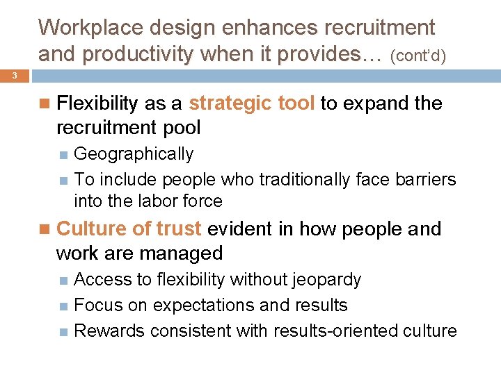 WORKPLACE FLEXIBILITY DESIGN ENHANCING RECRUITMENT AND PRODUCTIVITY BPW