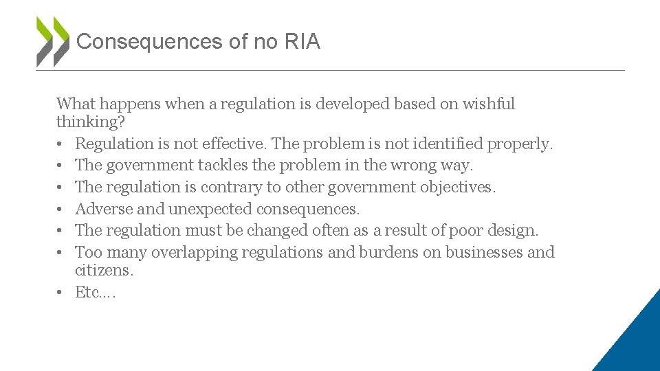 REGULATORY IMPACT ASSESSMENT A TOOL FOR EVIDENCEBASED POLICY