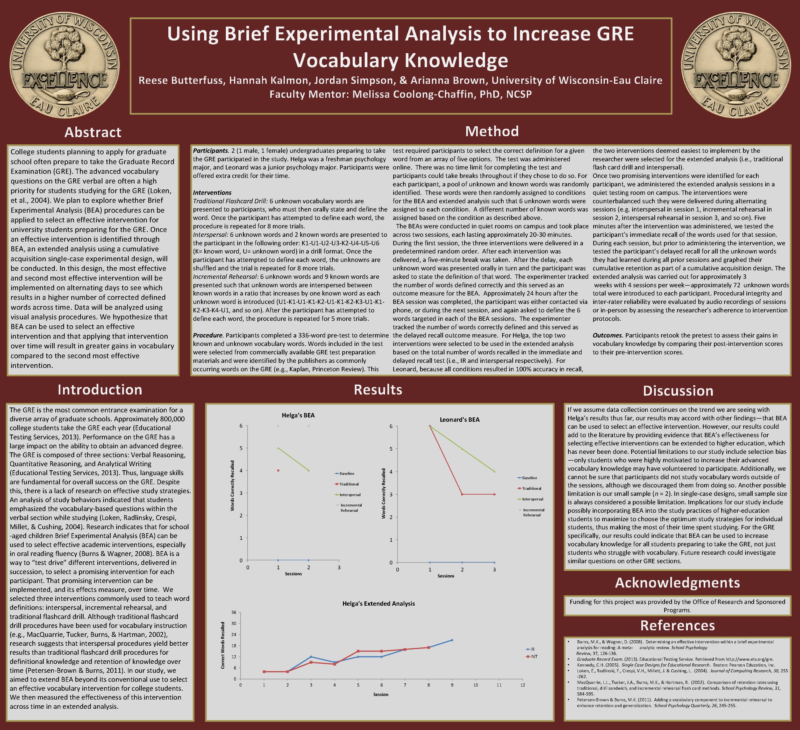 Using Brief Experimental Analysis to Increase GRE Vocabulary