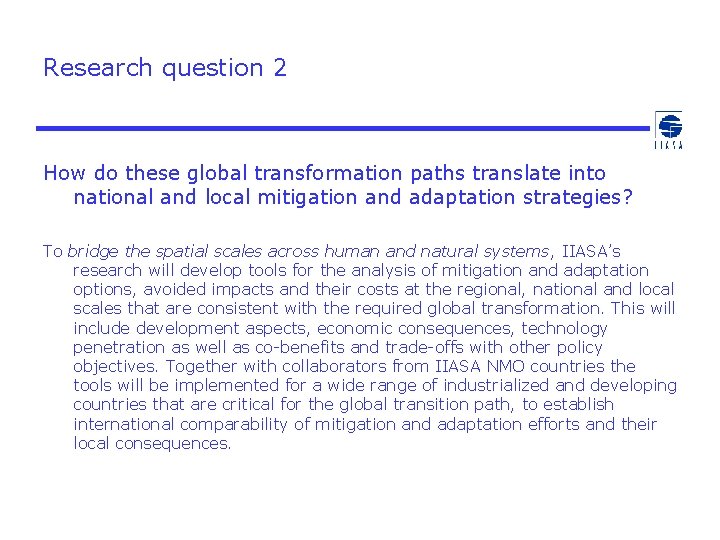 Agenda Research planning process 15 Introduction to the
