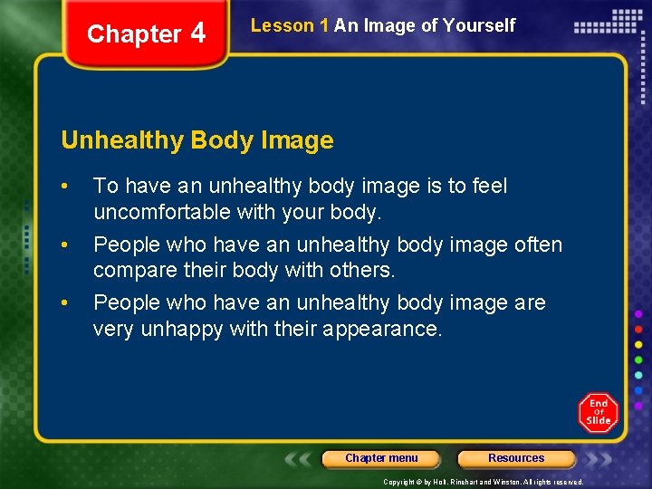 Chapter 4 Lesson 1 An Image of Yourself