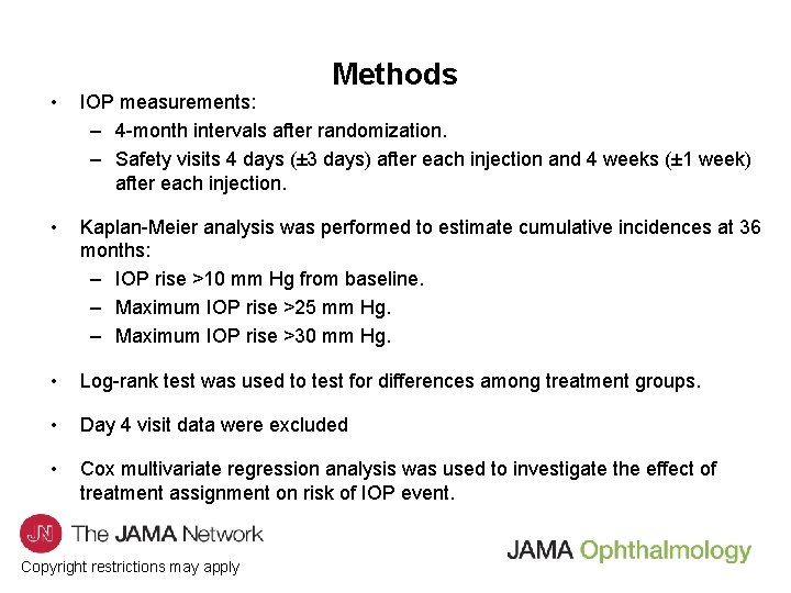 JAMA Ophthalmology Journal Club Slides Elevated Intraocular Pressure