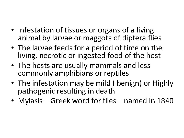 nd 2 year BVM 2019 2020 MYIASIS LECTURES