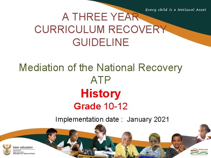 A THREE YEAR CURRICULUM RECOVERY GUIDELINE Mediation of