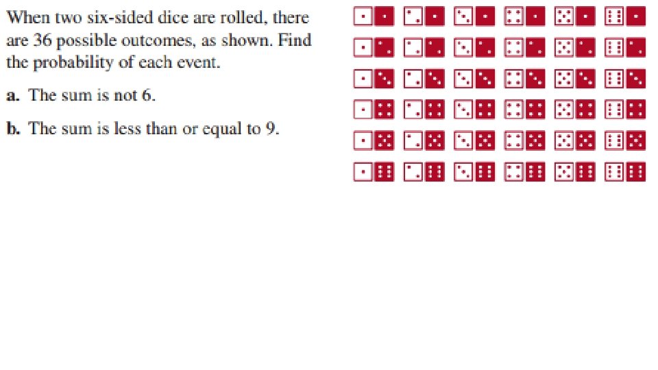 Combinations and Probability Sample Space the set of