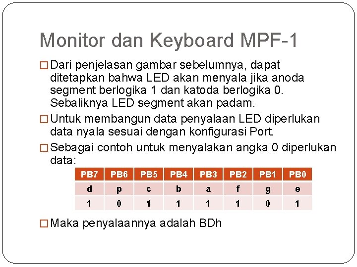 BAB IX PEMROGRAMAN MIKROPROSESOR Z80 CPU PADA MPF