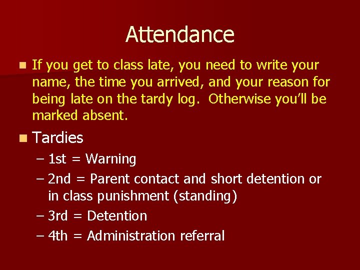 Mr Christensens Class WELCOME RULES AND PROCEDURES Class