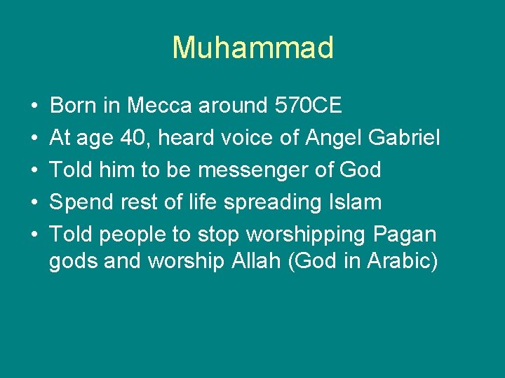 Rise of Islam Before 500 CE Nomadic Herders