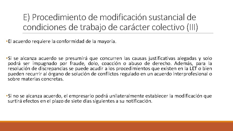 MODIFICACIN SUSTANCIAL DE LAS CONDICIONES DE TRABAJO Y