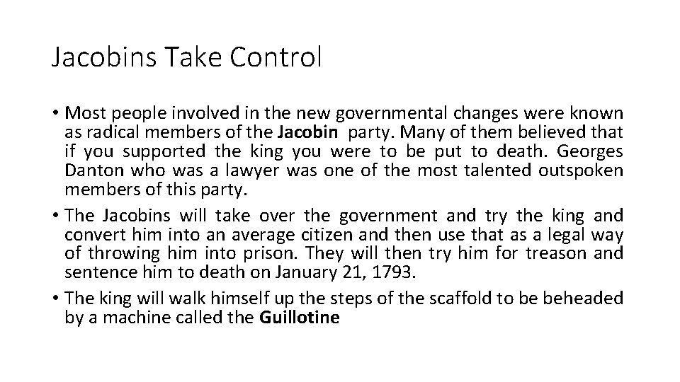 Chapter 7 Section 2 Notes Revolution Brings Terror