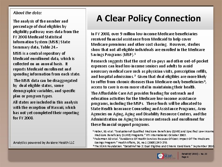 Eligibility Pathways Data Brief for Dual Eligibles Did