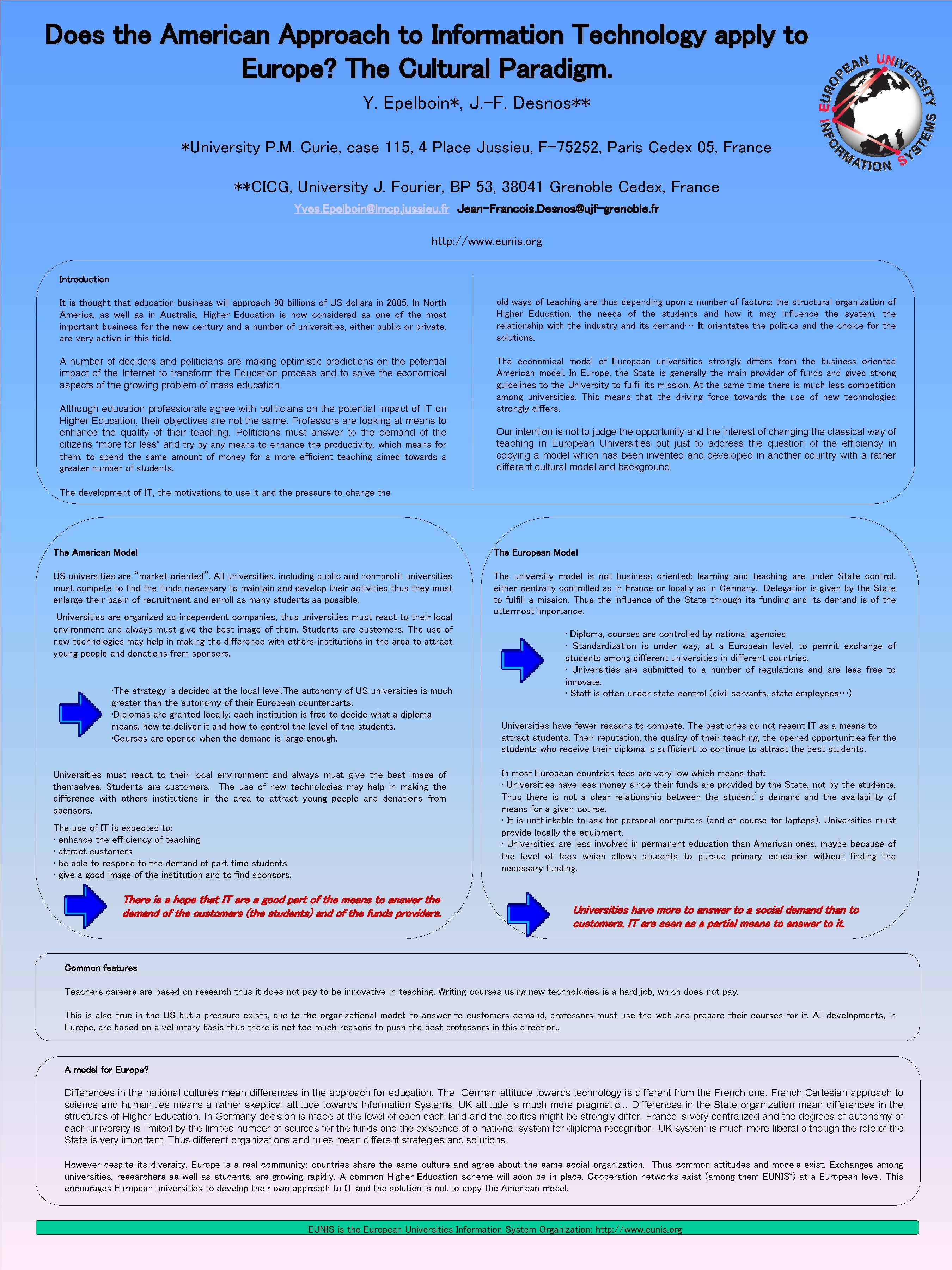 Does the American Approach to Information Technology apply