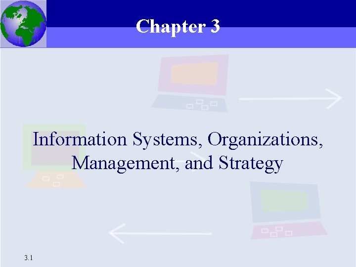 Chapter 3 Information Systems Organizations Management and Strategy